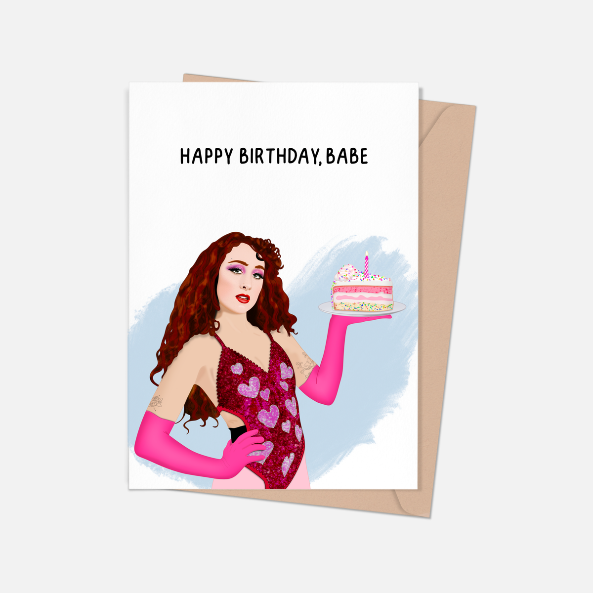 Chappell Roan Happy Birthday, Babe Card