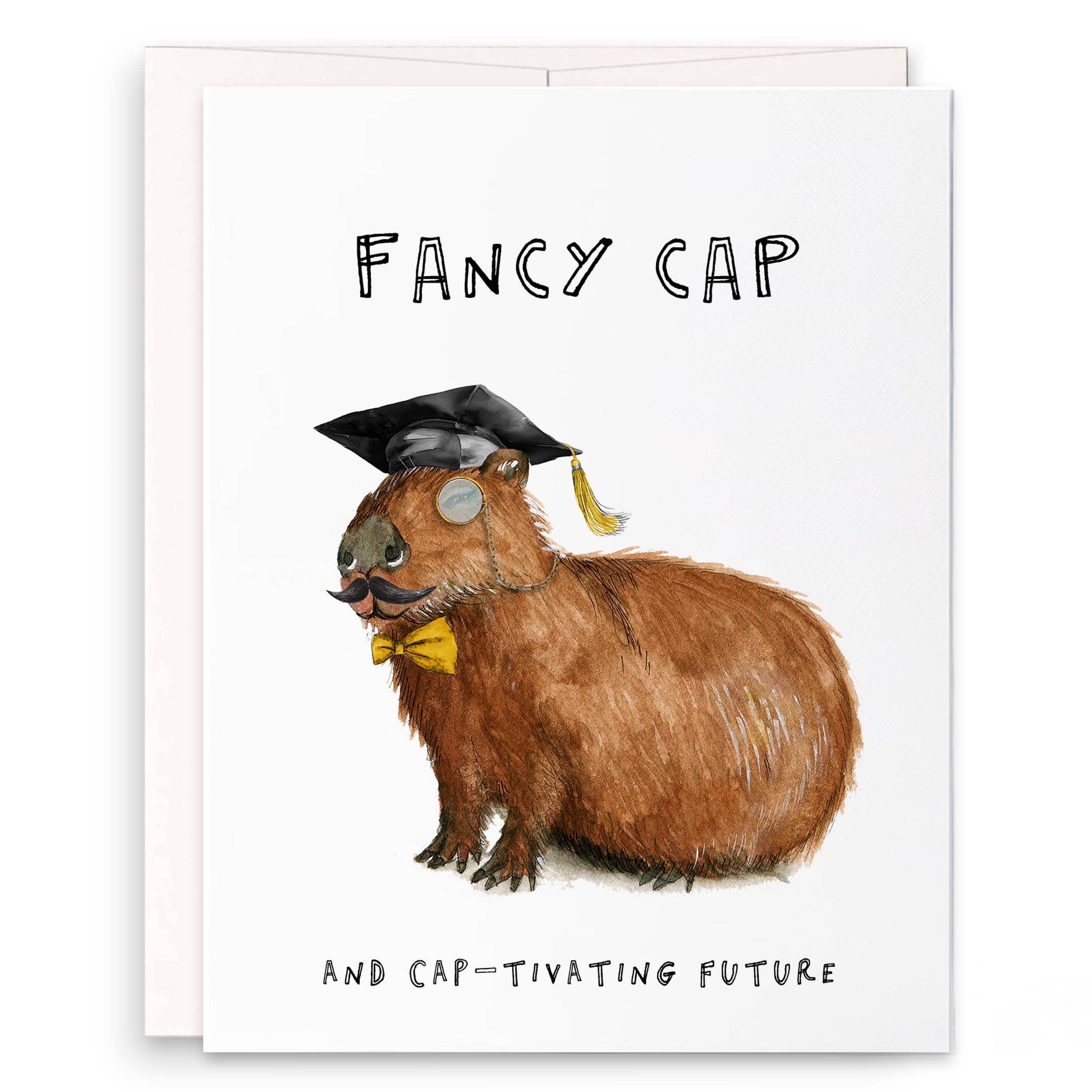Fancy Capybara Grad - Funny Graduation Card – Front and Company: Gifts
