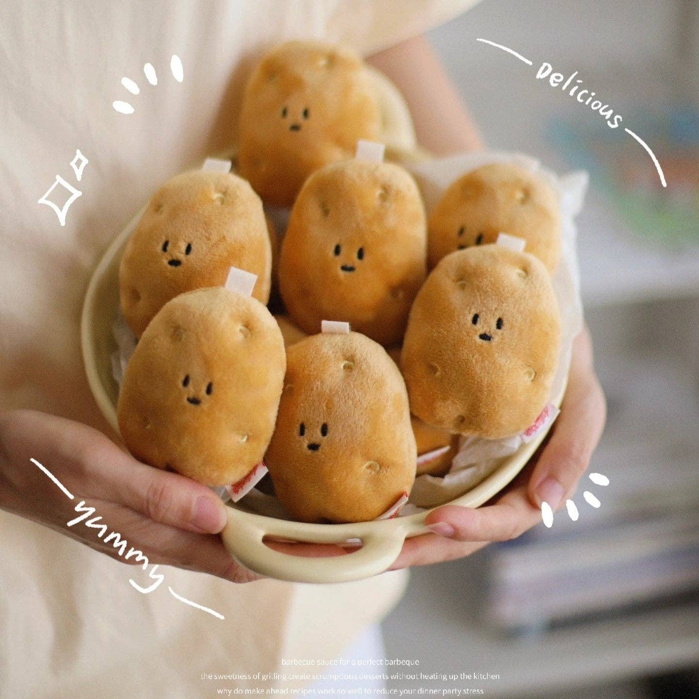 Daily White | Potato Plush Charm – Front and Company: Gifts